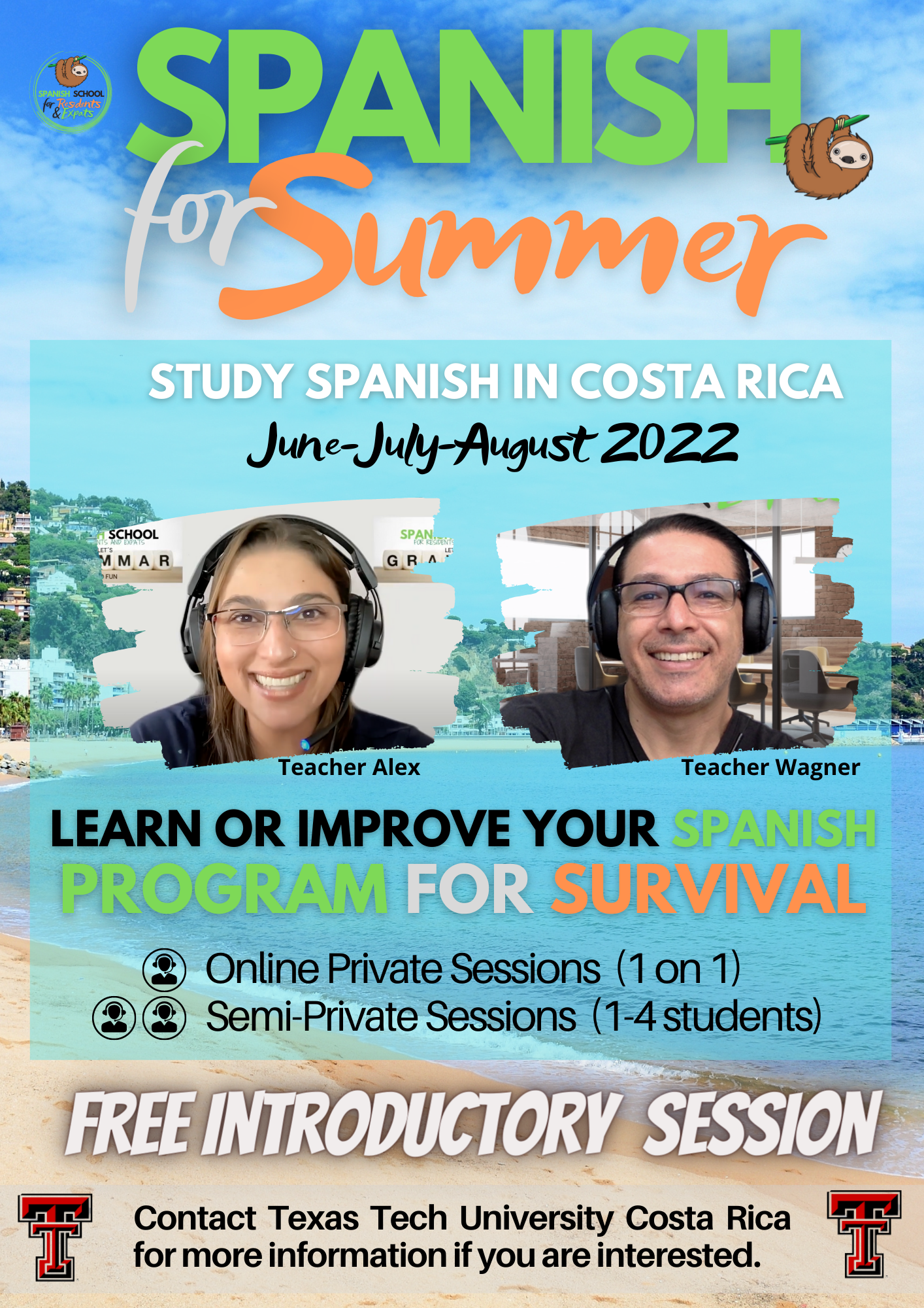 Spanish for Summer - Special Program TTU Costa Rica - Online Spanish ...